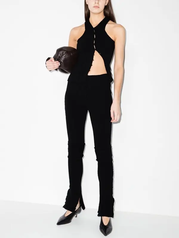 TALIA BYRE Knitted Flared Trousers