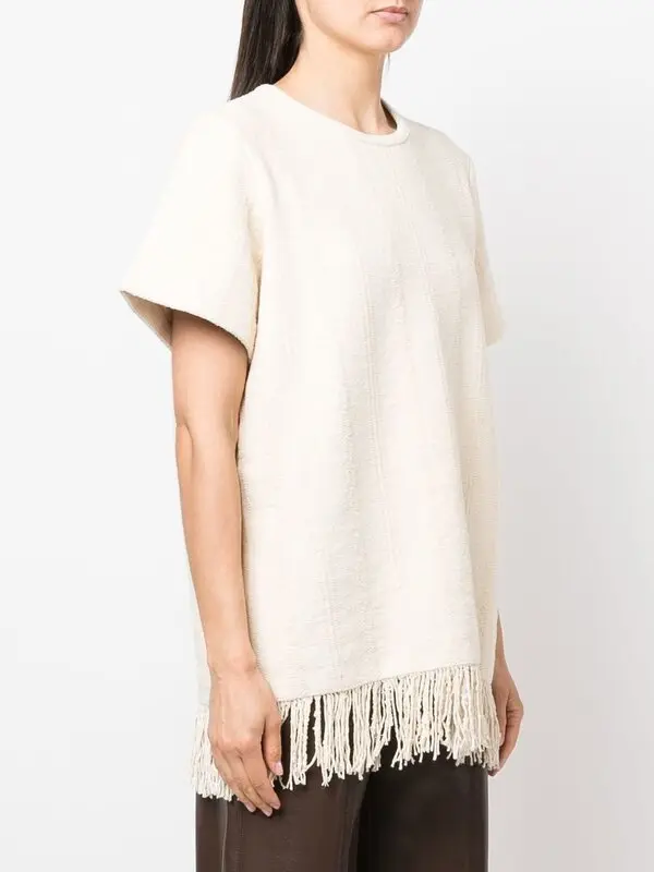 JIL SANDER Fringe-detail Knitted Top