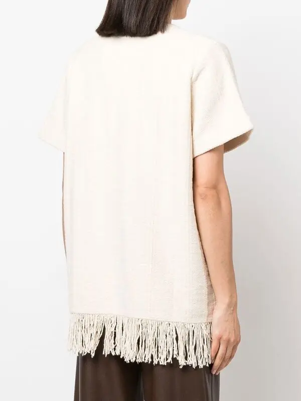 JIL SANDER Fringe-detail Knitted Top