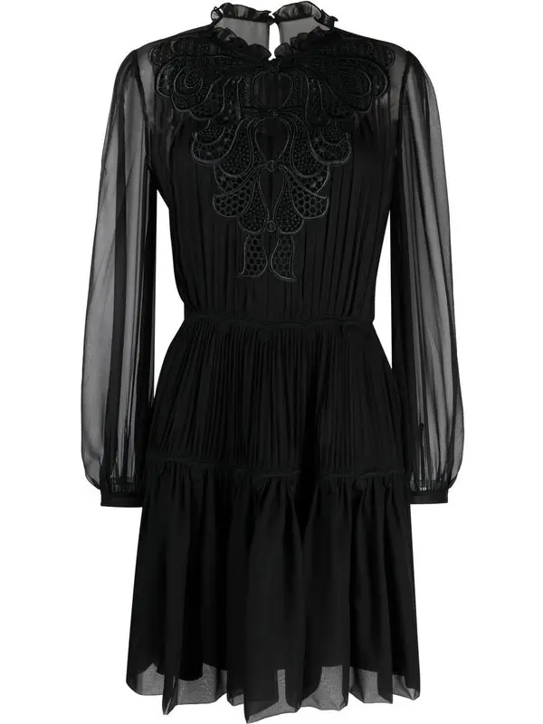 Alberta Ferretti Long-sleeve Shift Dress