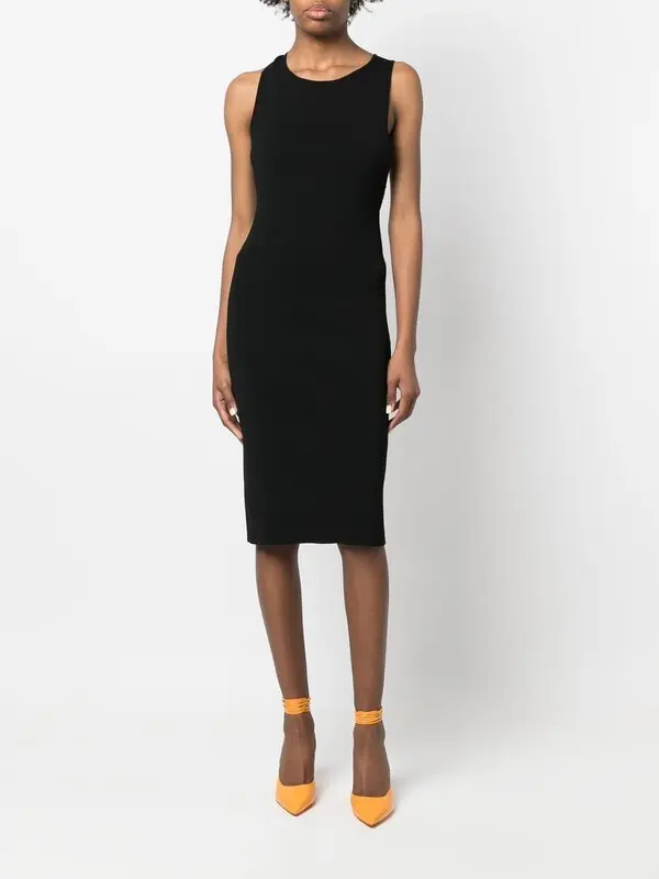 YVES SALOMON Ribbed Midi Dress