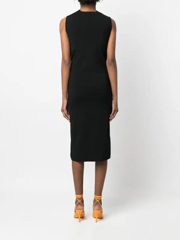 YVES SALOMON Wrapped V-neck Midi Dress