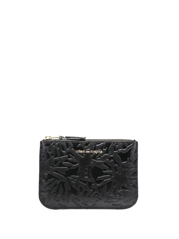 Comme Des Garçons Embossed Leather Wallet - Black