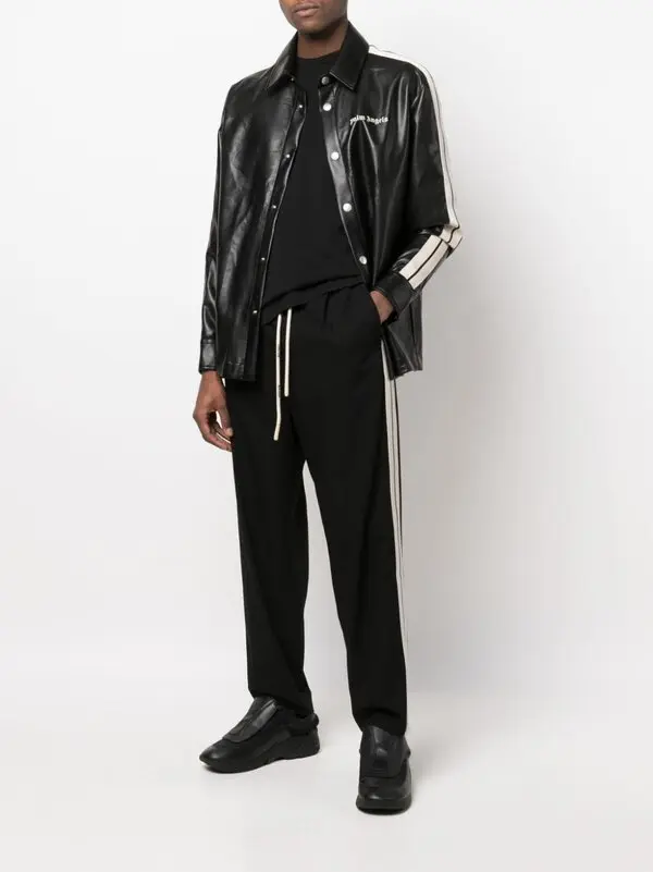 Palm Angels Side-stripe Straight-leg Trousers