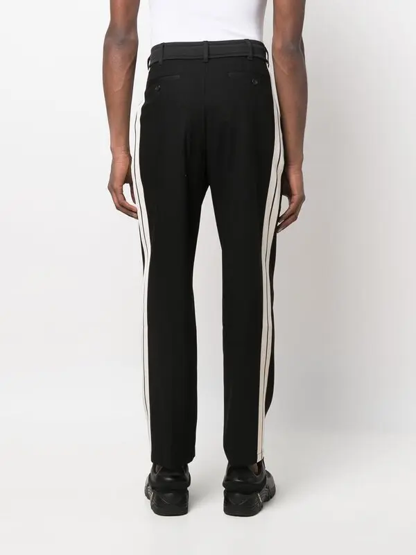 Palm Angels Side-stripe Straight-leg Trousers