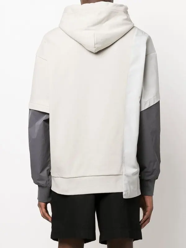 FENG CHEN WANG Logo-embroidered Panelled Hoodie