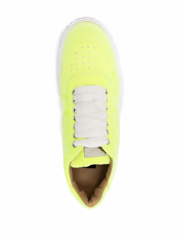 Philipp Plein King Power Velvet Sneakers - Yellow