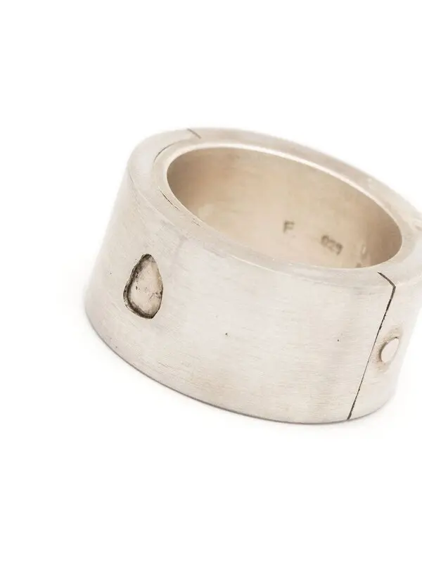 PARTS OF FOUR Sistema Chunky Diamond Ring - Silver