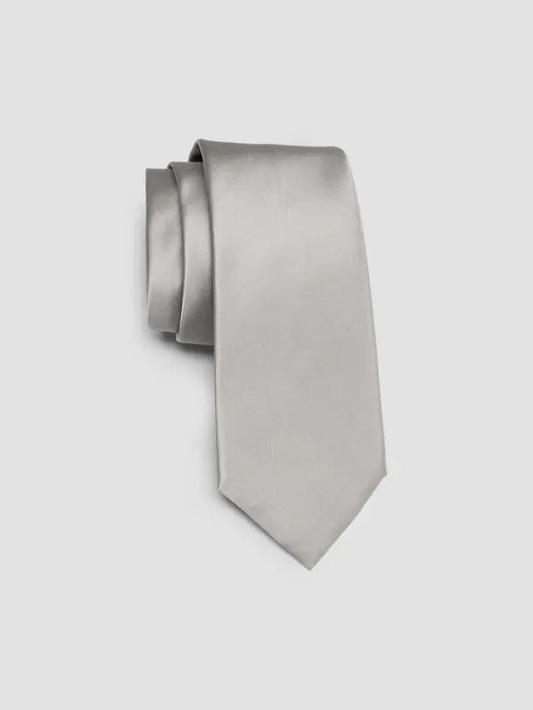 Emporio Armani Silk Neck Tie - Silver