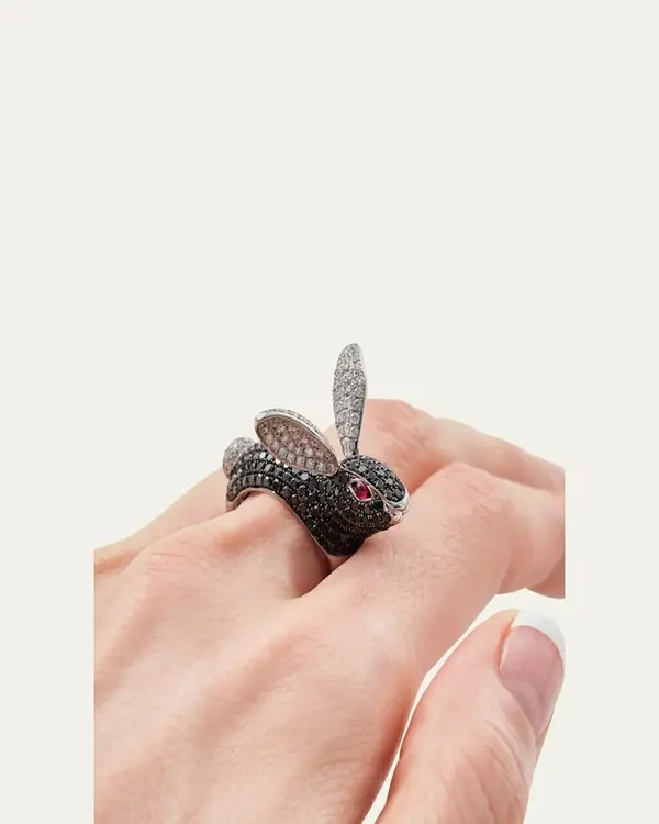 MIO HARUTAKA 18k Diamond Bunny Ring