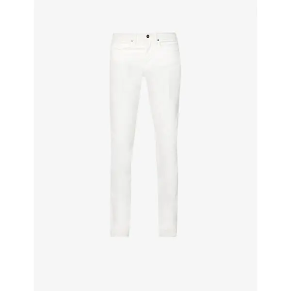 FRAME L'homme Slim-fit Tapered Stretch-denim Jeans - Whisper White