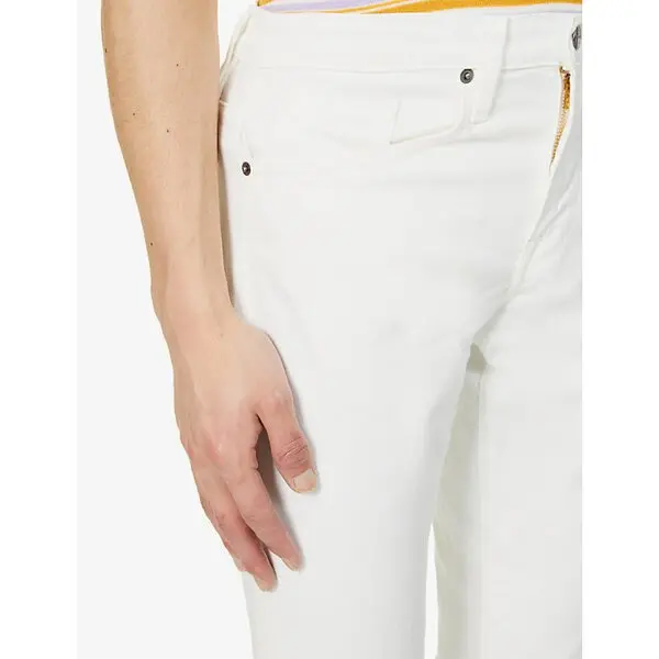 FRAME L'homme Slim-fit Tapered Stretch-denim Jeans - Whisper White