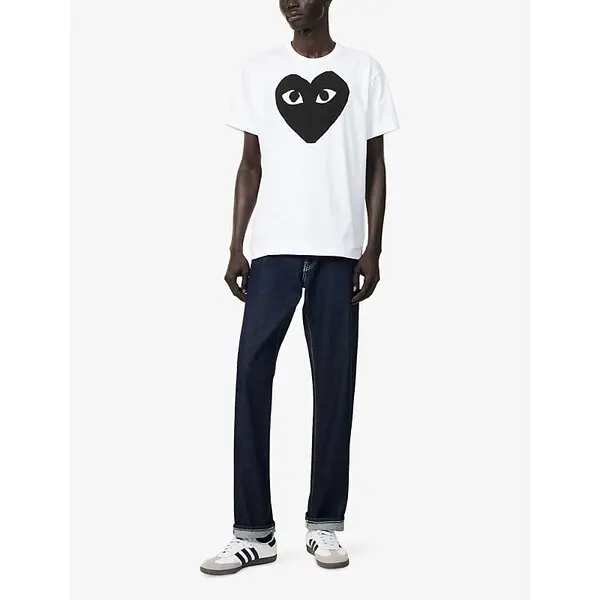 Play Comme Des Garcon Heart Logo T-shirt - White