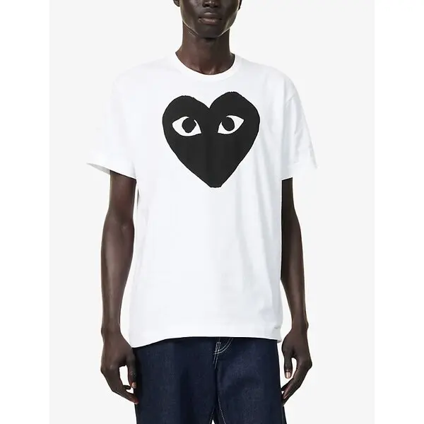 Play Comme Des Garcon Heart Logo T-shirt - White