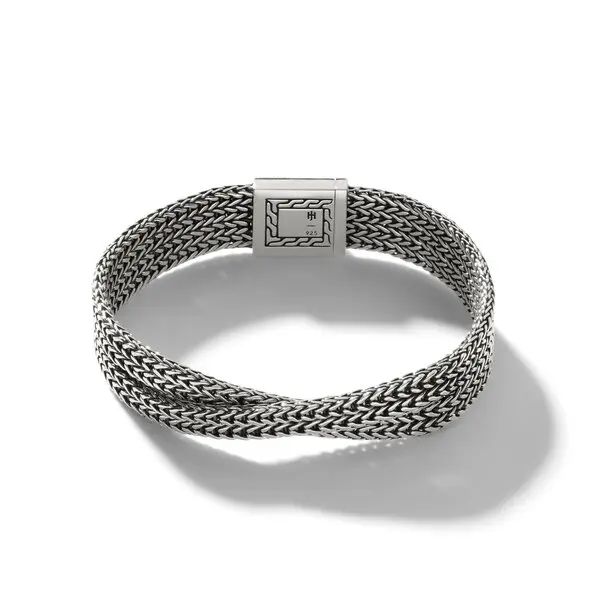 John Hardy Rata Chain Crossover Bracelet 12mm