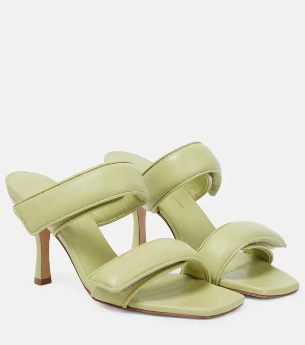 GIA BORGHINI Perni 03 Leather Sandal - Green
