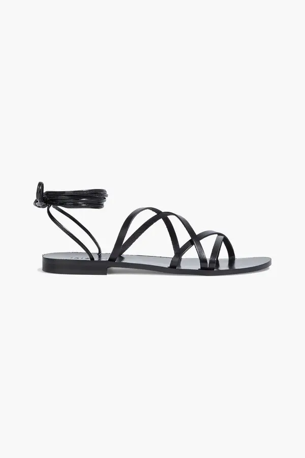 Iris & Ink Renée Leather Sandals - Black