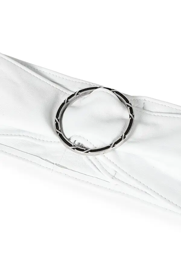 IRO White Leather belt, 85 IRO FALL WINTER 23 COLLECTION | EMBELLA SUEDE BELT main image 3