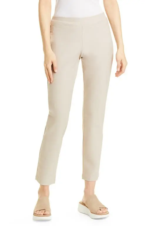 Eileen Fisher Slim Knit Ankle Pants - Wheat