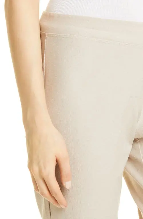 Eileen Fisher Slim Knit Ankle Pants - Wheat