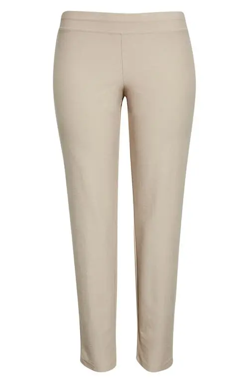 Eileen Fisher Slim Knit Ankle Pants - Wheat
