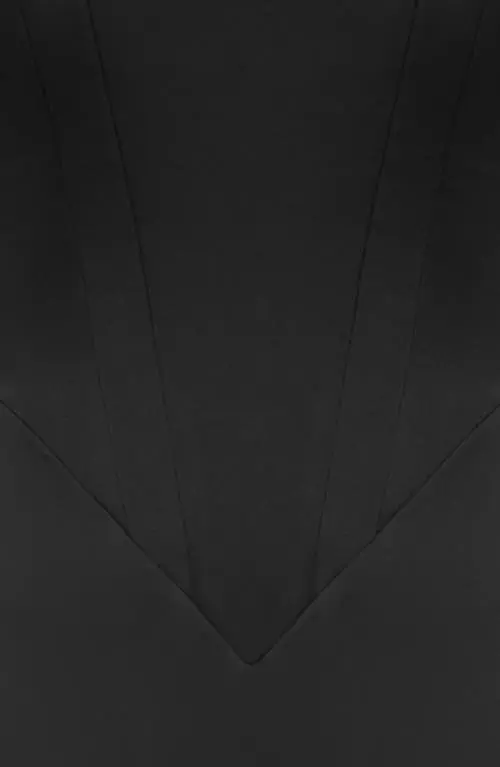 House Of Cb Anais Satin Corset Midi Dress