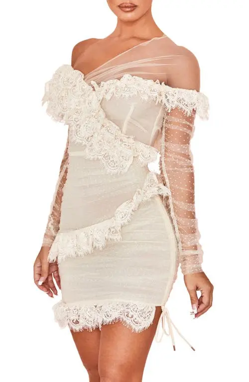 House Of Cb Sorrel Tulle Mini Dress - Ivory
