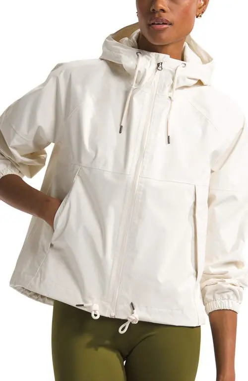 The North Face Antora Waterproof Rain Hoodie - White Dune