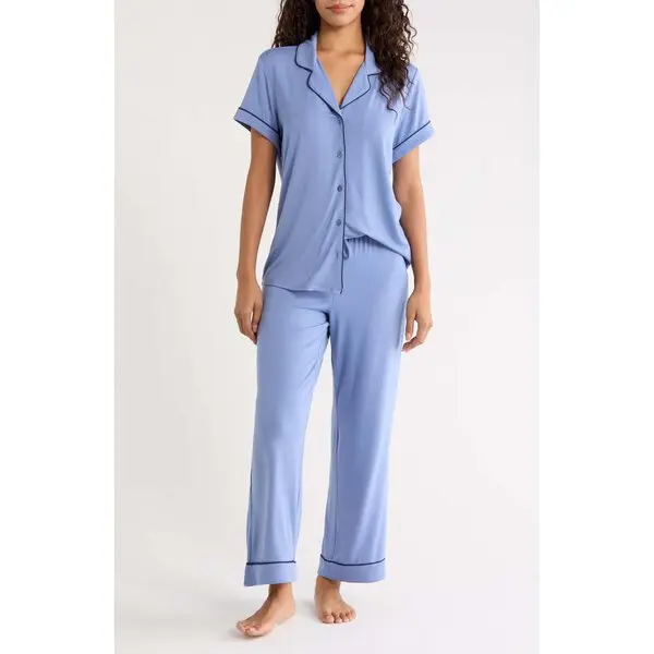 Nordstrom Moonlight Eco Crop Pajamas Set - Blue Beyond