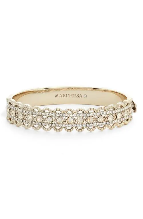 Marchesa Crystal Filigree Bangle Bracelet