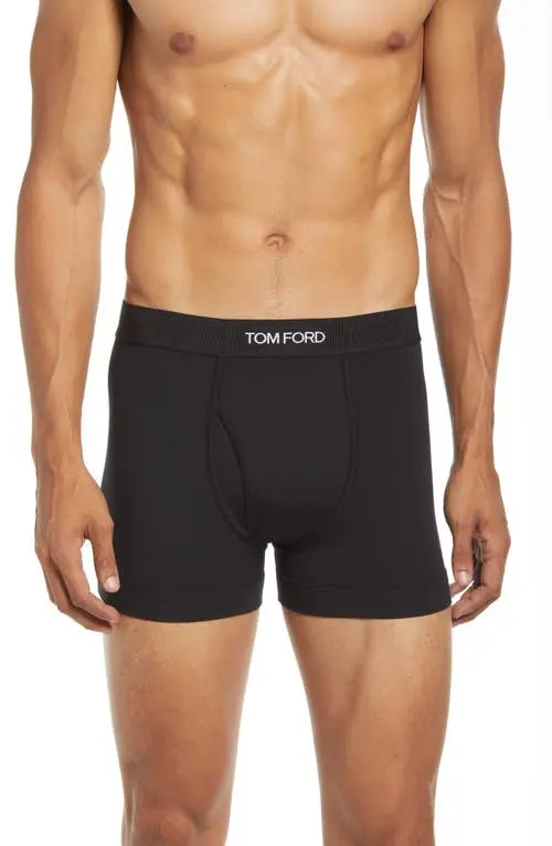 TOM FORD 2-pack Stretch Cotton & Modal Jersey Boxer Briefs - Black