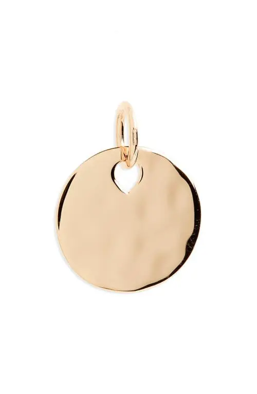 Monica Vinader Hammered Pendant Charm - Ros Gold