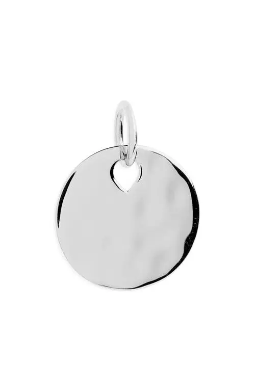 Monica Vinader Hammered Pendant Charm - Silver