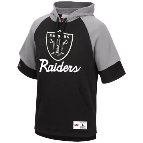 Mitchell & Ness Las Vegas Raiders Home Advantage Raglan Short Sleeve Hoodie