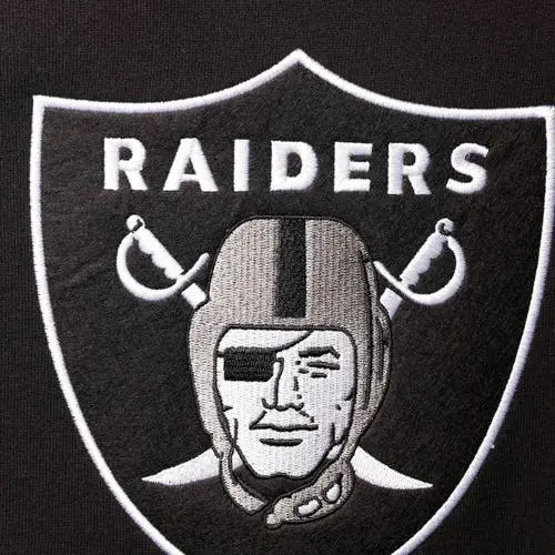 Mitchell & Ness Las Vegas Raiders Home Advantage Raglan Short Sleeve Hoodie