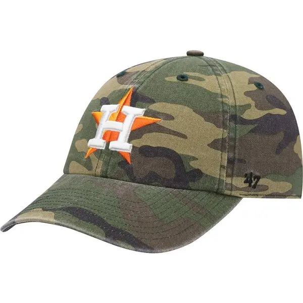 '47 Houston Astros Team Clean Up Adjustable Hat - Camo