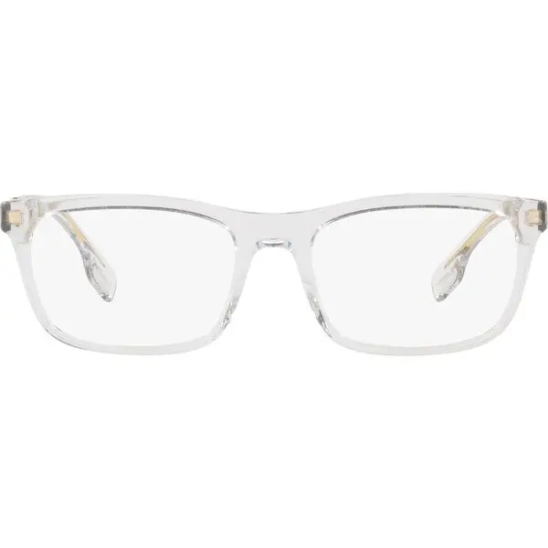 Burberry 55mm Icon Stripe Detail Square Eyeglasses - Clear Beige