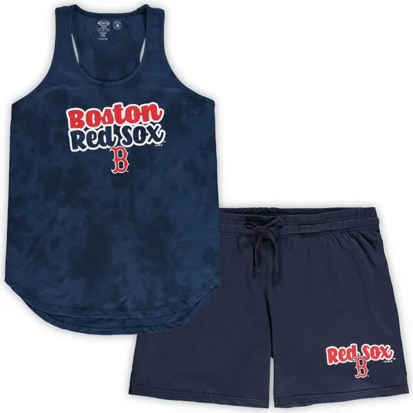 CONCEPTS SPORT Boston Red Sox Cloud Tank Top & Shorts Sleep Set - Navy