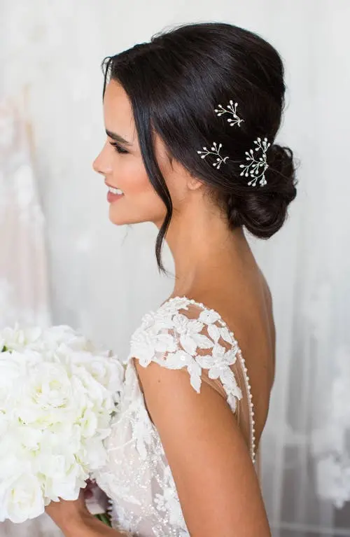 Brides & Hairpins Beryl Set Of 3 Hair Pins - Silver