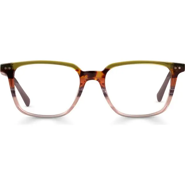 Eyebobs C Suite Square Reading Glasses - Earth Tone Stripe / Blue Grey