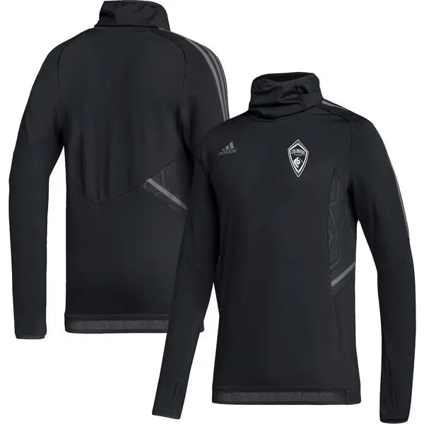 Adidas Colorado Rapids Cold.rdy Raglan Warmup Pullover Jacket - Black