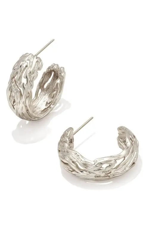 Kendra Scott Caprise Hoop Earrings - Rhodium