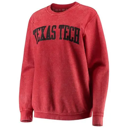 PRESSBOX Texas Tech Raiders Comfy Cord Pullover Sweatshirt