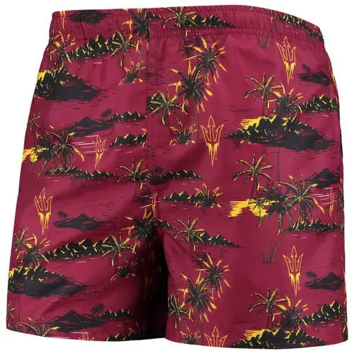 FOCO Arizona State Sun Devils Island Palm Swim Trunks