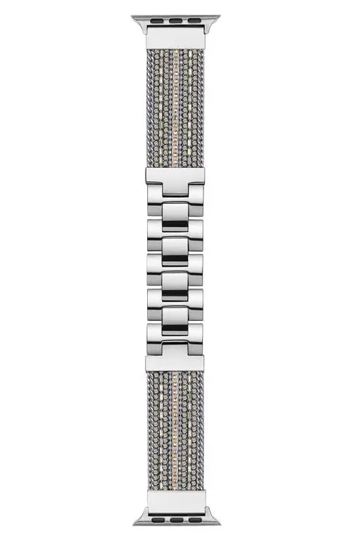 POSH TECH Beaded Apple Watch Bracelet - Silver