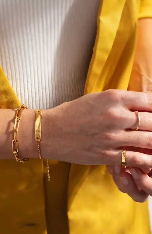 Monica Vinader Mini Havana Friendship Chain Bracelet - Gold