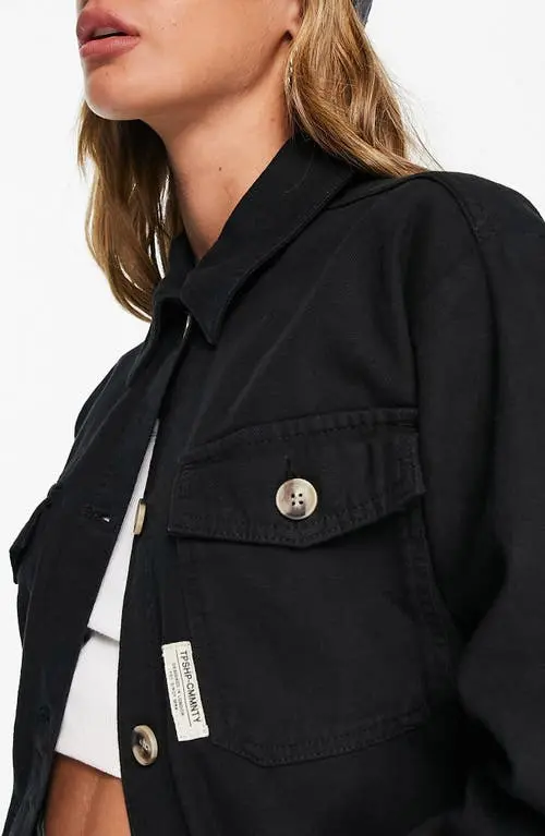 Topshop Oversize Cotton Shacket