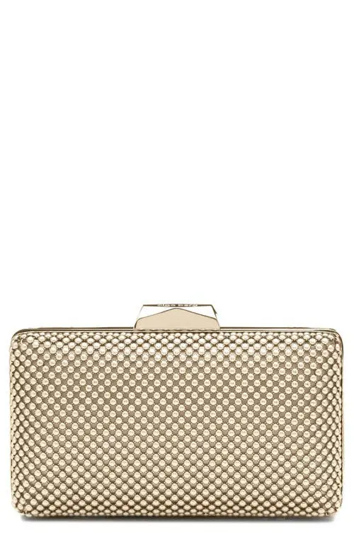 OLGA BERG Natasha Mesh Clutch - Gold