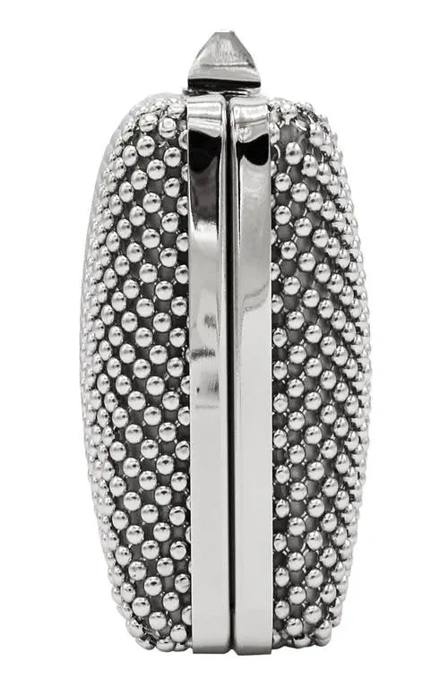 OLGA BERG Natasha Mesh Clutch - Silver