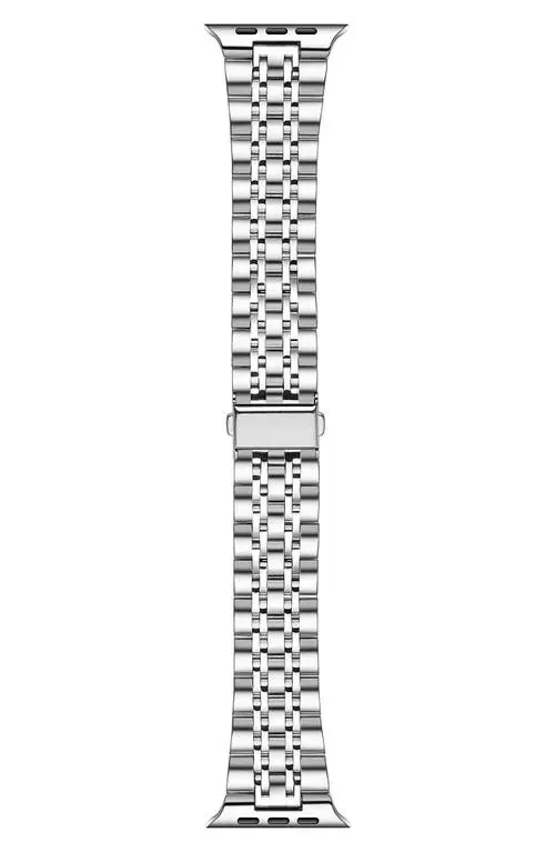 POSH TECH Apple Watch® Stainless Steel Link Bracelet - Silver